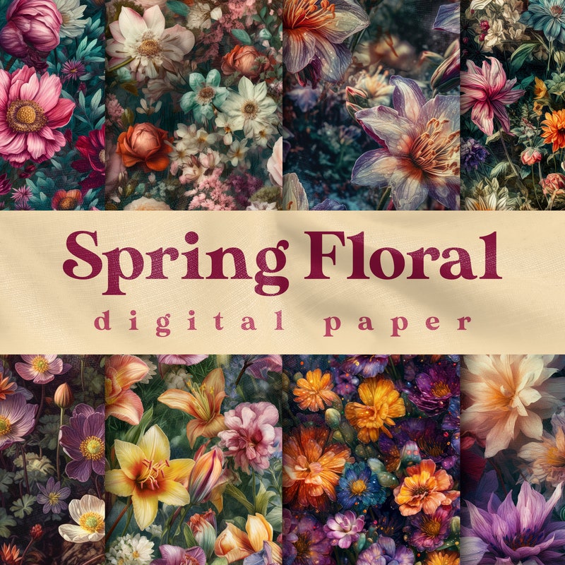 Spring Floral Paper - Etsy
