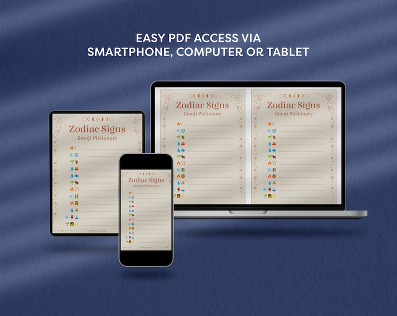 Zodiac Signs Emoji Pictionary, Printable Party Games, Fun Party ...