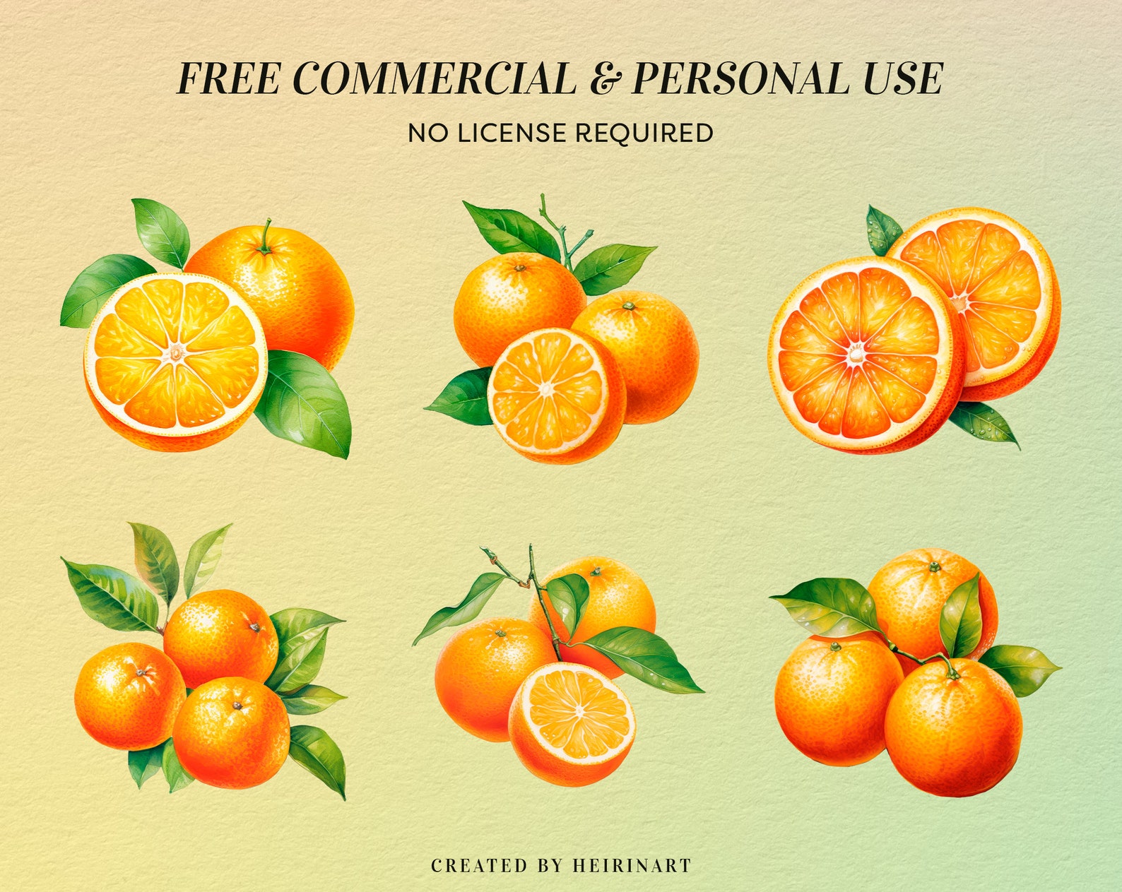 Watercolor Orange Clipart - Watercolor Fruits PNG - Commercial Use ...