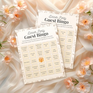 Guest Bingo Dinner Party Game, Printable & Editable Game, Icebreaker ...