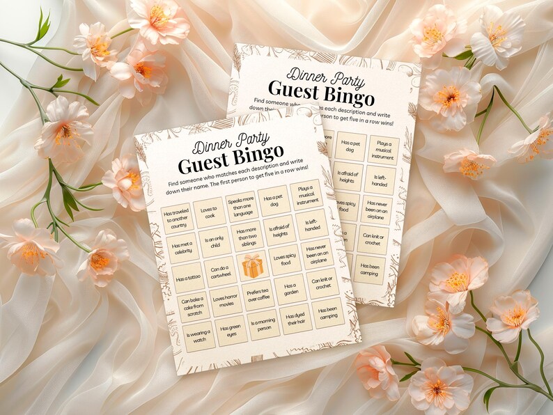 Guest Bingo Dinner Party Game, Printable & Editable Game, Icebreaker ...
