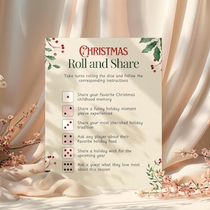 Roll and Share Christmas Game, Printable & Editable Game, Fun Family ...