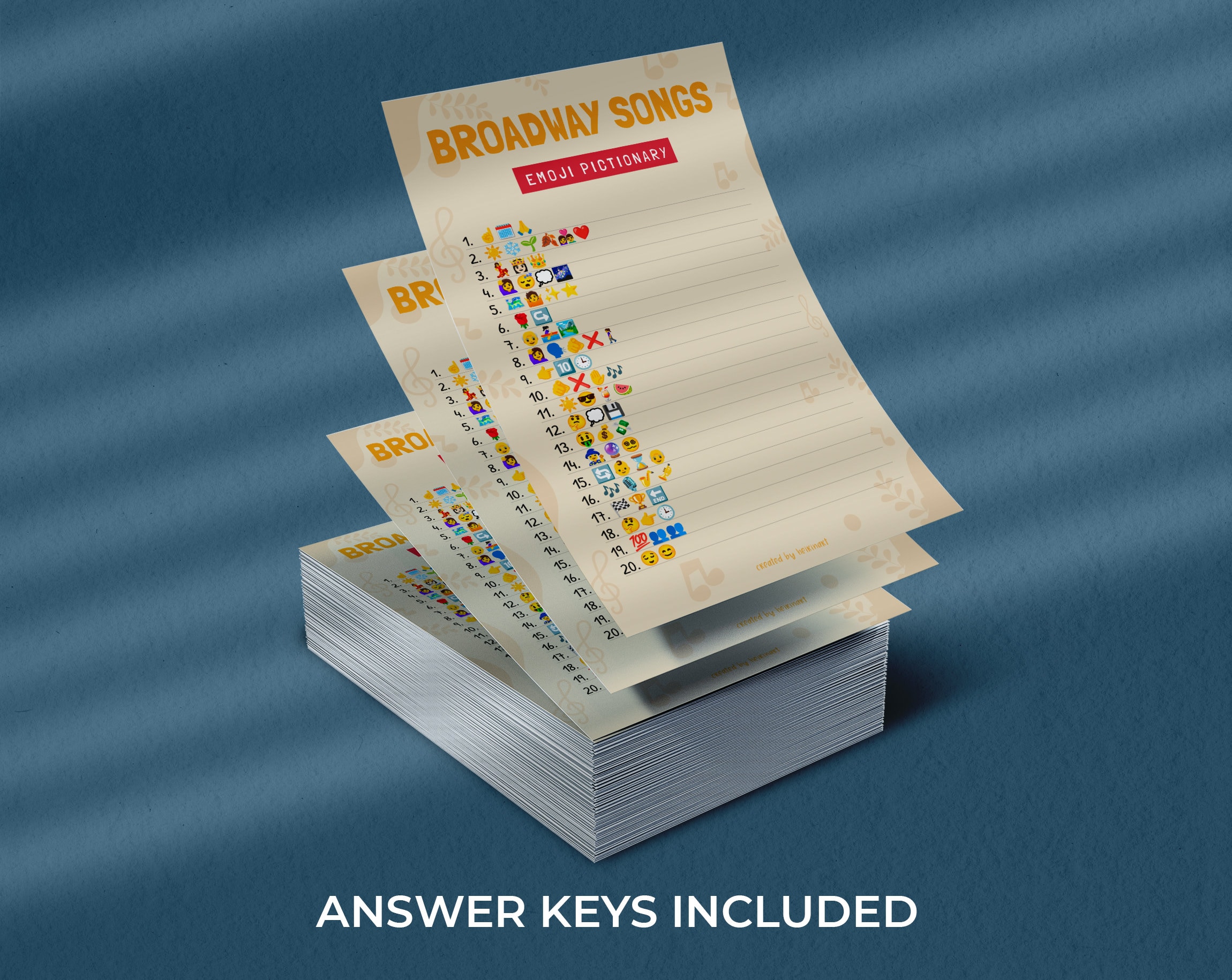 Broadway Songs Emoji Pictionary, Printable Party Games, Fun Emoji Quiz ...