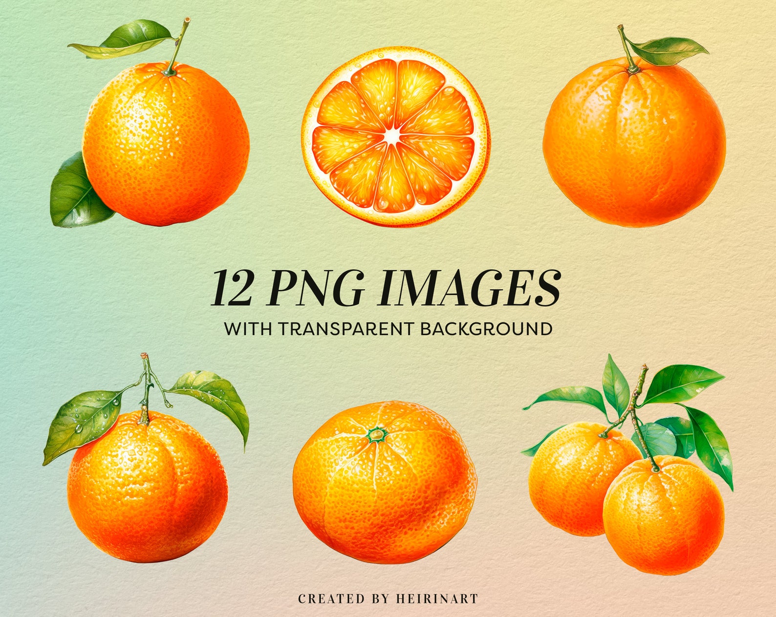 Watercolor Orange Clipart - Watercolor Fruits PNG - Commercial Use ...