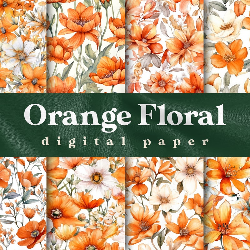Orange Paper Flowers - Etsy