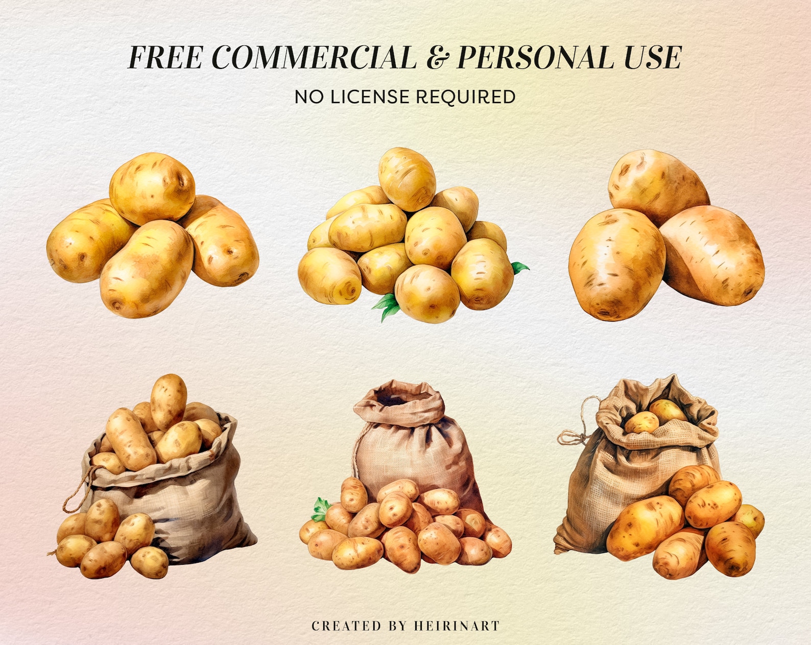 Watercolor Potato Clipart - Watercolor Vegetables PNG - Commercial Use ...