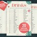 Drinks Match up Trivia Game Printable Party Games Party Game - Etsy
