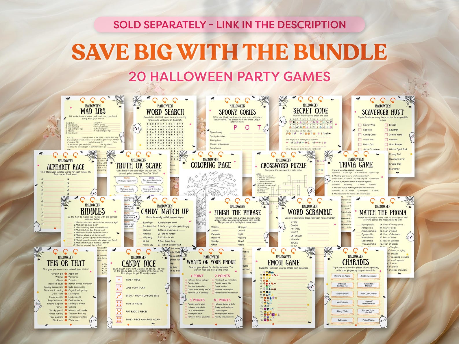 Word Scramble Halloween Game, Printable Editable Game, Fun Party ...