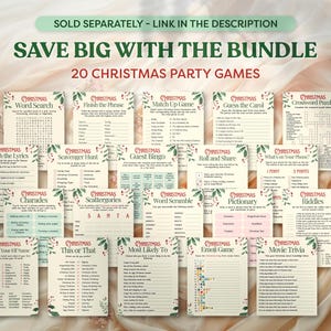 Charades Christmas Party Game, Printable & Editable Game, Fun Family ...