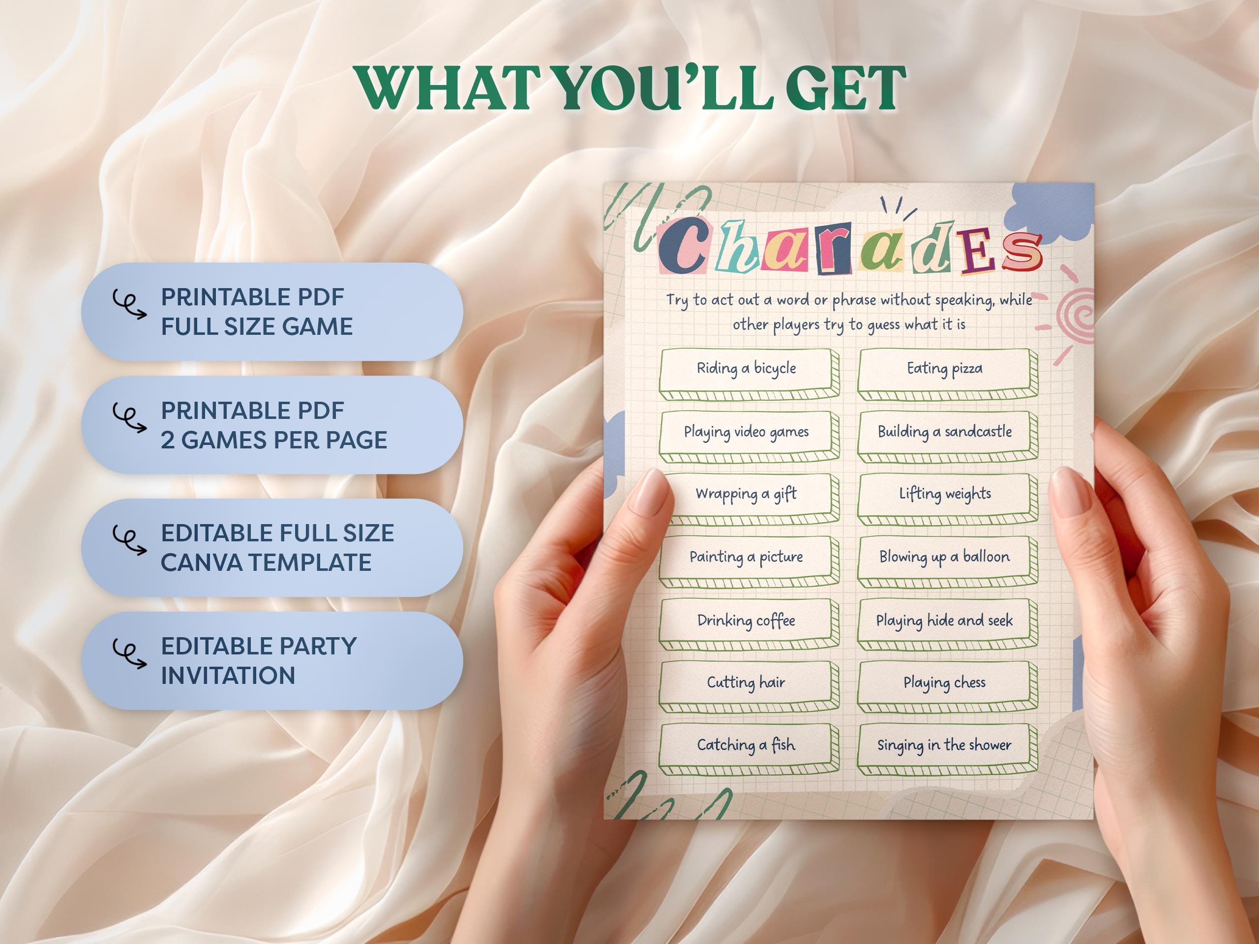 Charades Birthday Boy Game, Printable & Editable Birthday Game, Fun ...