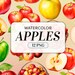 Watercolor Apple Clipart - Watercolor Fruits PNG - Commercial Use ...