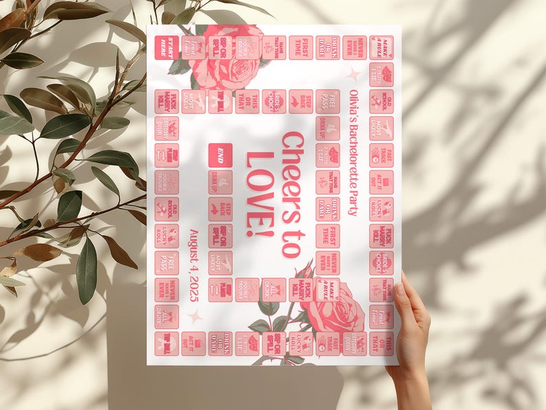 Bachelorette Party Board Game, Editable Printable Drinking Game, Fun ...