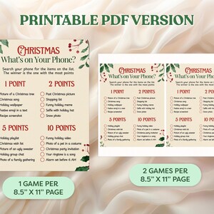 What's on Your Phone Christmas Game, Printable & Editable Game, Fun ...