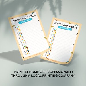 Compound Words Emoji Pictionary, Printable Party Games, Fun Family ...