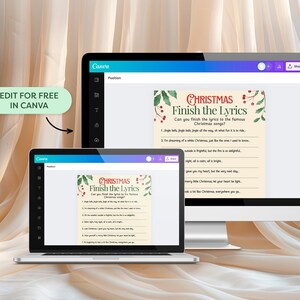 Finish the Lyrics Christmas Game, Printable Editable Game, Fun Family ...