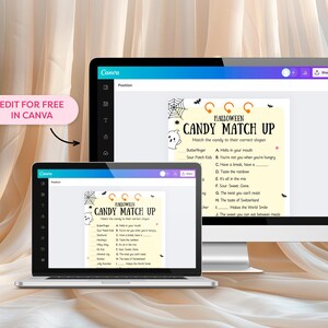 Candy Match up Halloween Game, Printable & Editable Game, Fun Party ...
