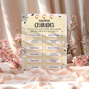 Halloween Charades Party Game, Printable & Editable Game, Fun Party ...