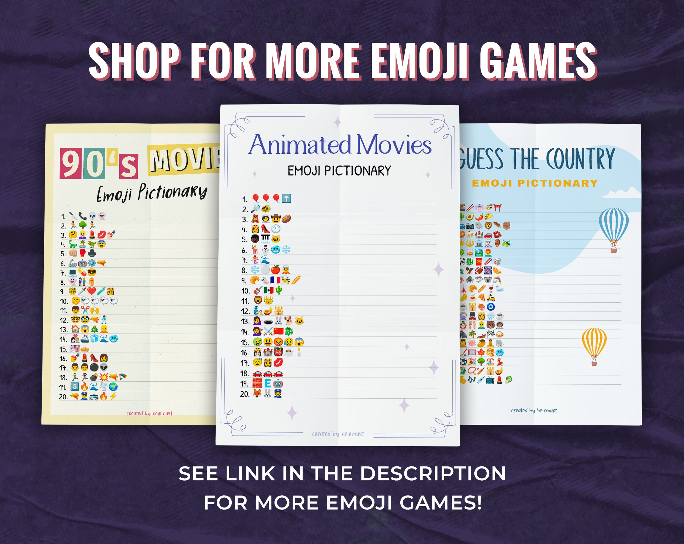 Summer Emoji Pictionary, Printable Party Games, Fun Family Activity ...