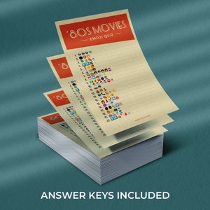 80s Movies Emoji Pictionary, Printable Party Games, Fun Family Activity ...