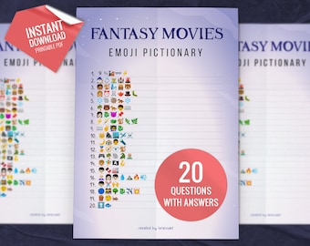Candy Bar Emoji Pictionary, Party Game for Kids and Adults, Printable ...