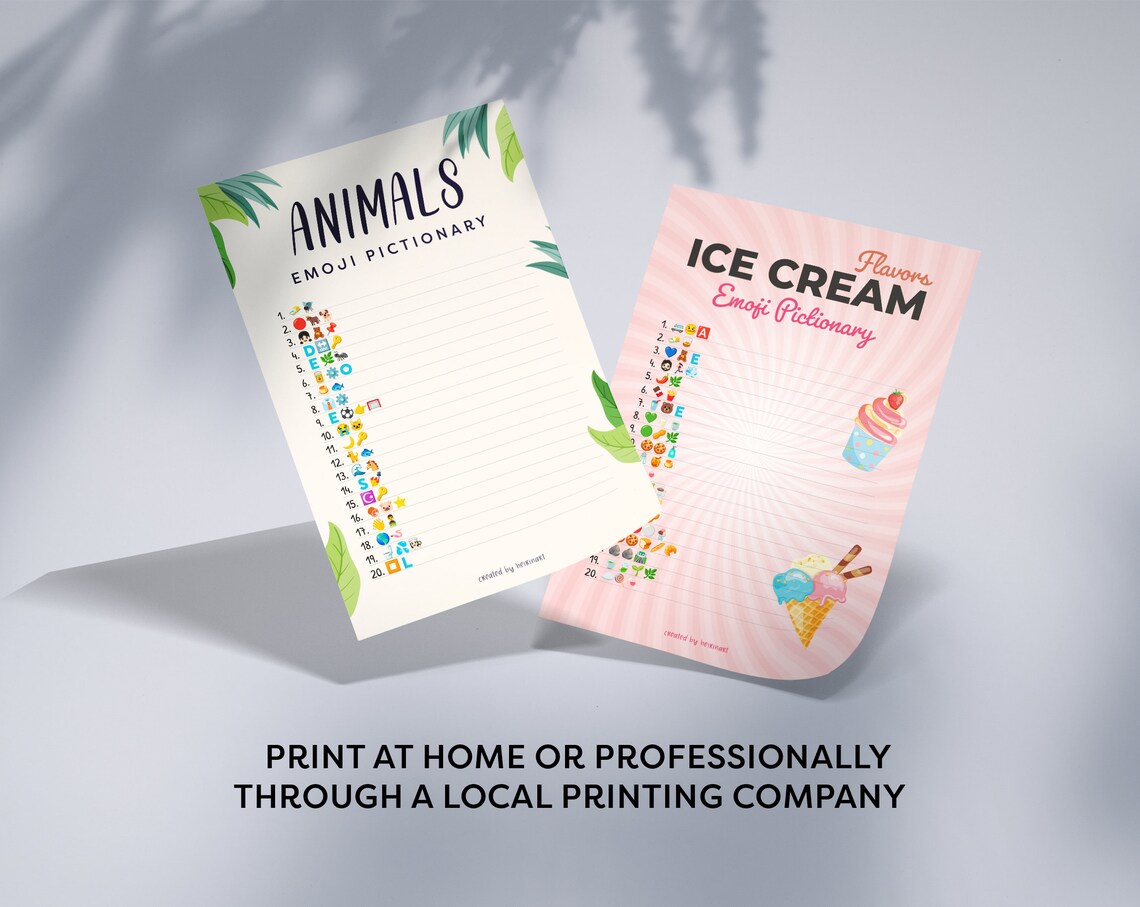 Emoji Games Bundle, 10 Printable Party Games, Fun Party Activity for ...