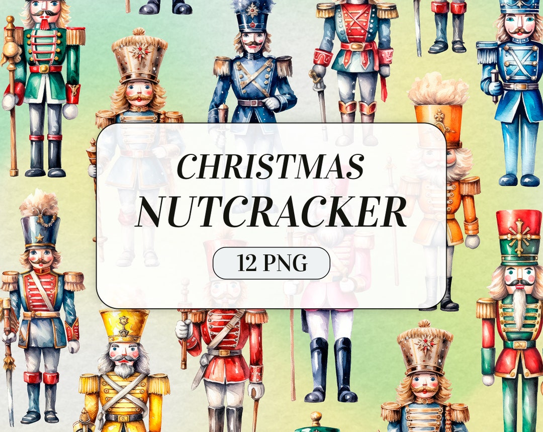 Watercolor Christmas Nutcracker Clipart - Holiday Card Making ...