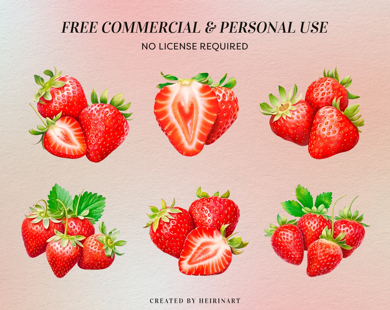 Watercolor Strawberry Clipart - Watercolor Fruits PNG - Commercial Use ...
