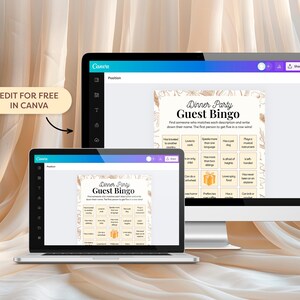 Guest Bingo Dinner Party Game, Printable & Editable Game, Icebreaker ...