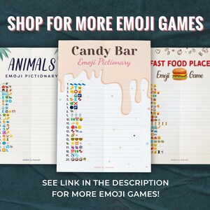Fast Food Place Emoji Game, Printable Party Games, Fun Family Activity ...