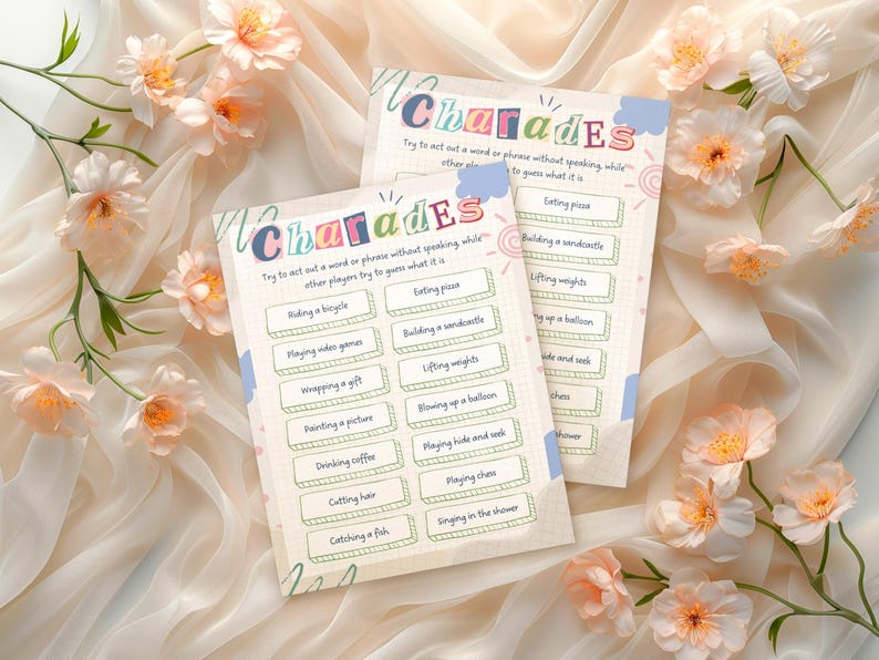 Charades Birthday Boy Game, Printable & Editable Birthday Game, Fun ...