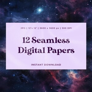 Galaxy Seamless Digital Paper Stardust Background Commercial Use ...