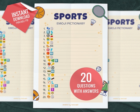 NBA Teams Emoji Pictionary, Printable Party Games, Emoji, 53% OFF