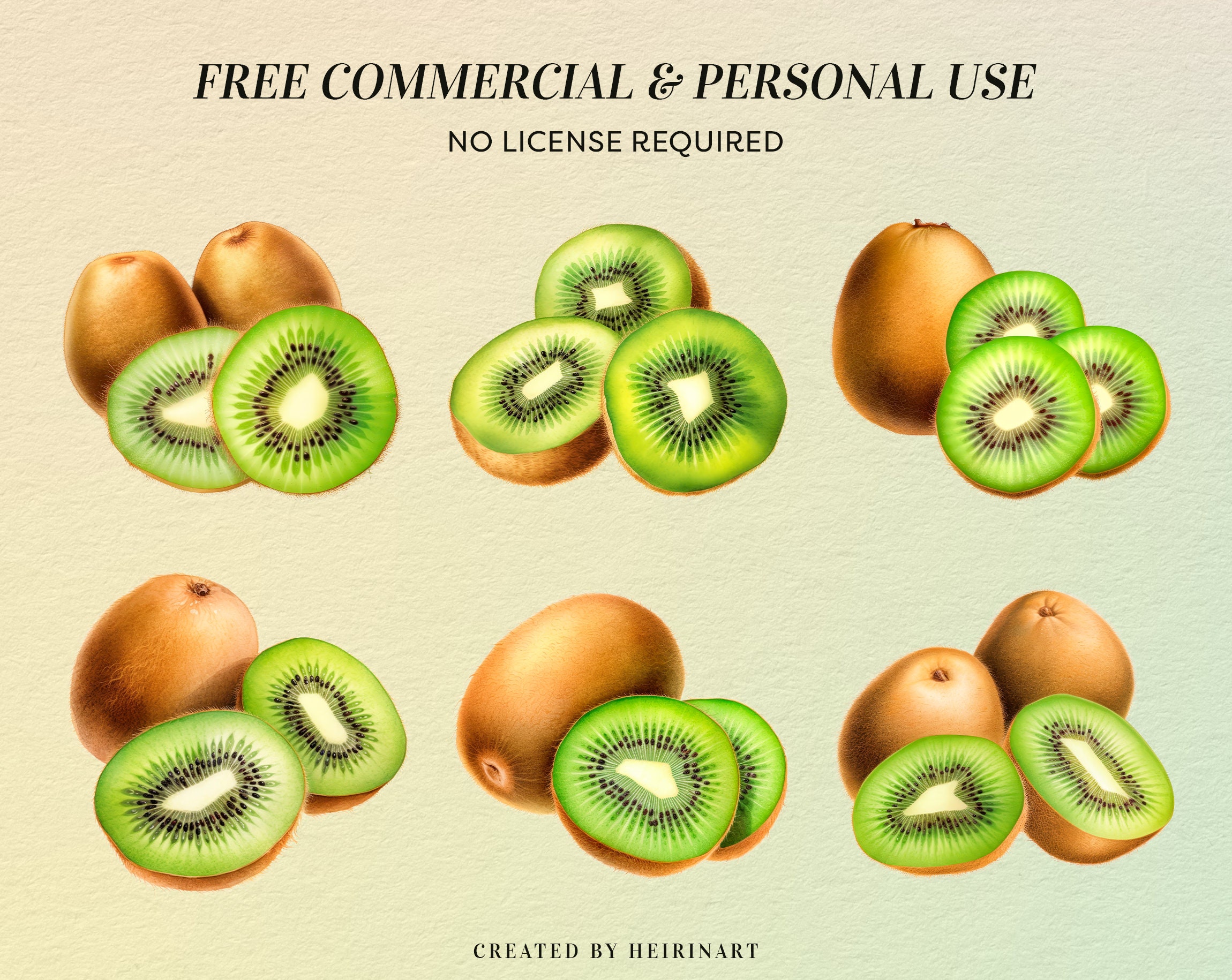 Watercolor Kiwi Clipart - Watercolor Fruits PNG - Commercial Use ...