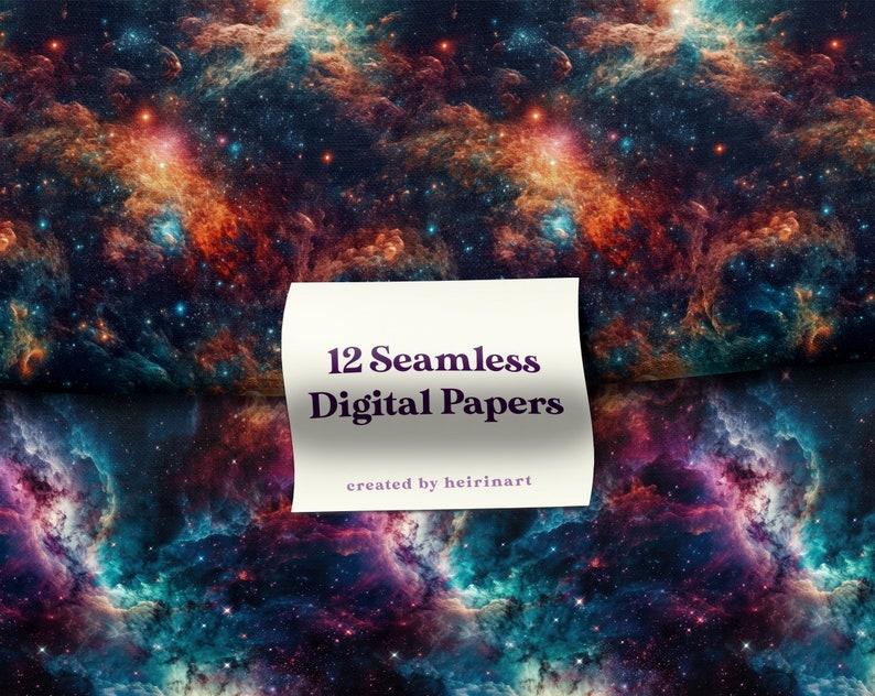 Galaxy Seamless Digital Paper Stardust Background - Etsy