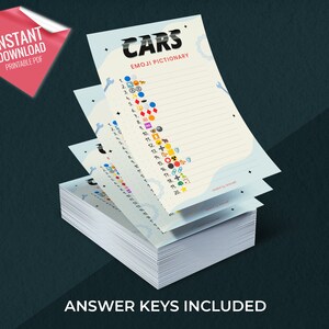 Cars Emoji Pictionary Printable Party Games Car Brands Emoji - Etsy Canada