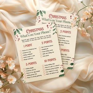 What's on Your Phone Christmas Game, Printable & Editable Game, Fun ...