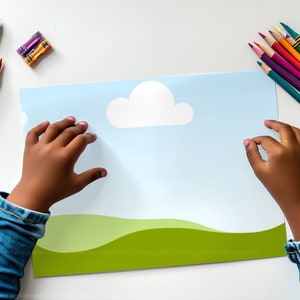 Coloring Page Mockup, 11 X 8.5" Coloring Pages Mockup, Canva Activity ...