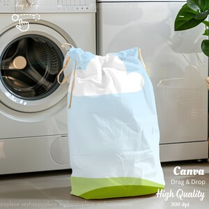 Customizable Laundry Bag Mockup | Your Designs on Laundry Bags ...
