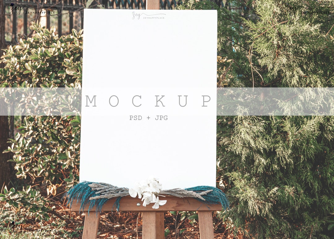 Welcome Sign Mockup, Wedding Welcome Sign Mockup, Birthday Welcome Sign ...