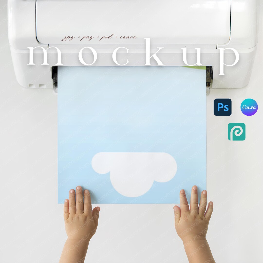 Printer Mockup for Kids Coloring Page Paper in Inkjet Printer Paper ...