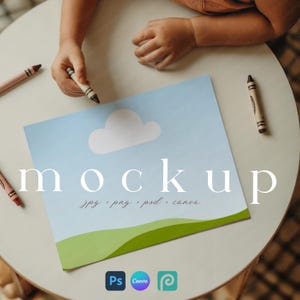 Boho Coloring Page Mockup Canva Printable Activity Sheet Mockup Kids ...