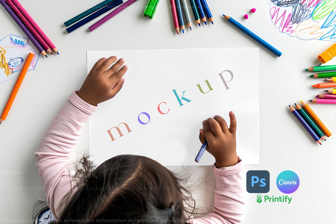 Coloring Page Mockup, 11 X 8.5" Coloring Pages Mockup, Canva Activity ...