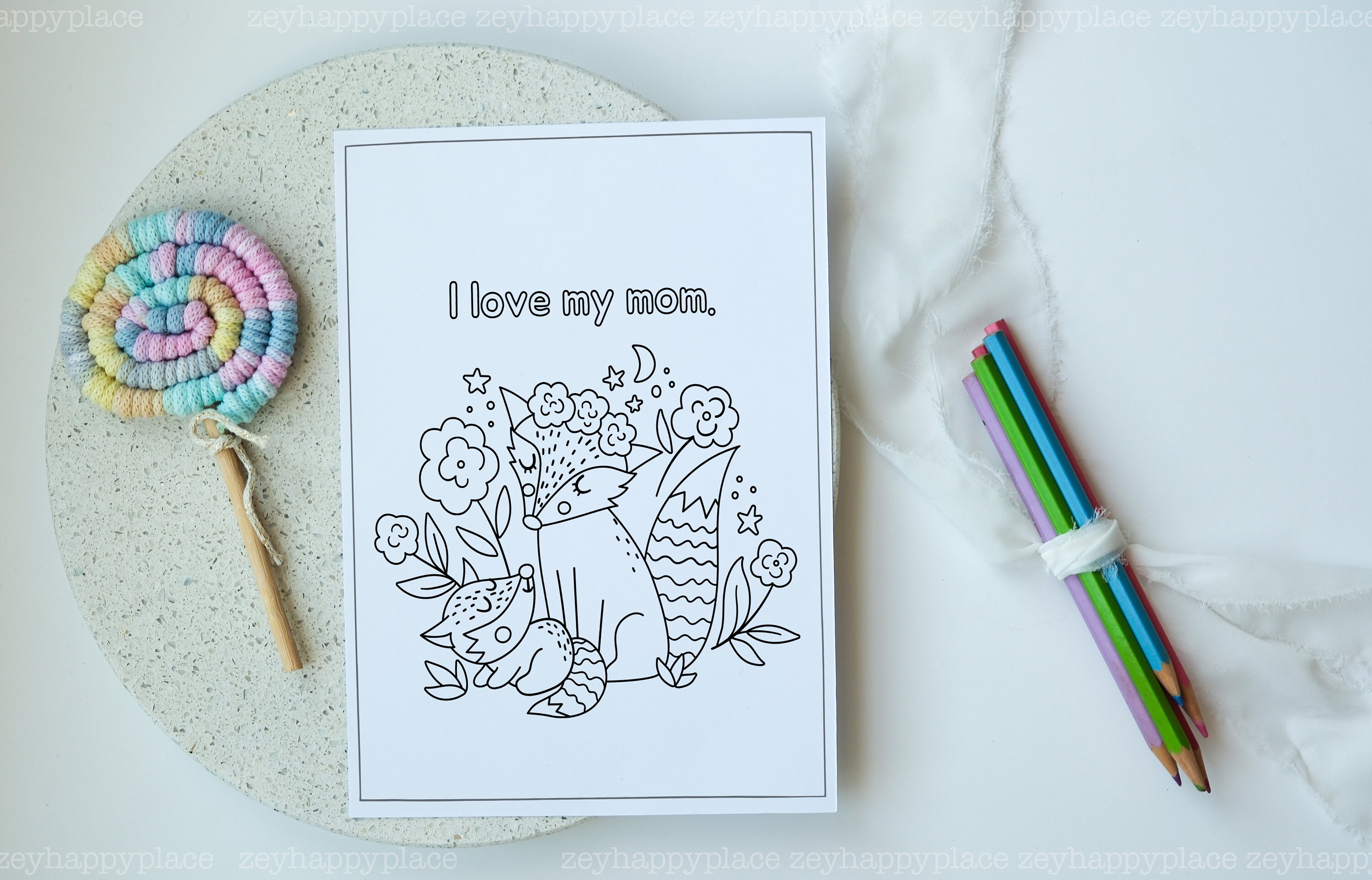 Coloring Page Mockup, 8.5 X 11" Coloring Pages Mockup, Activity Book ...