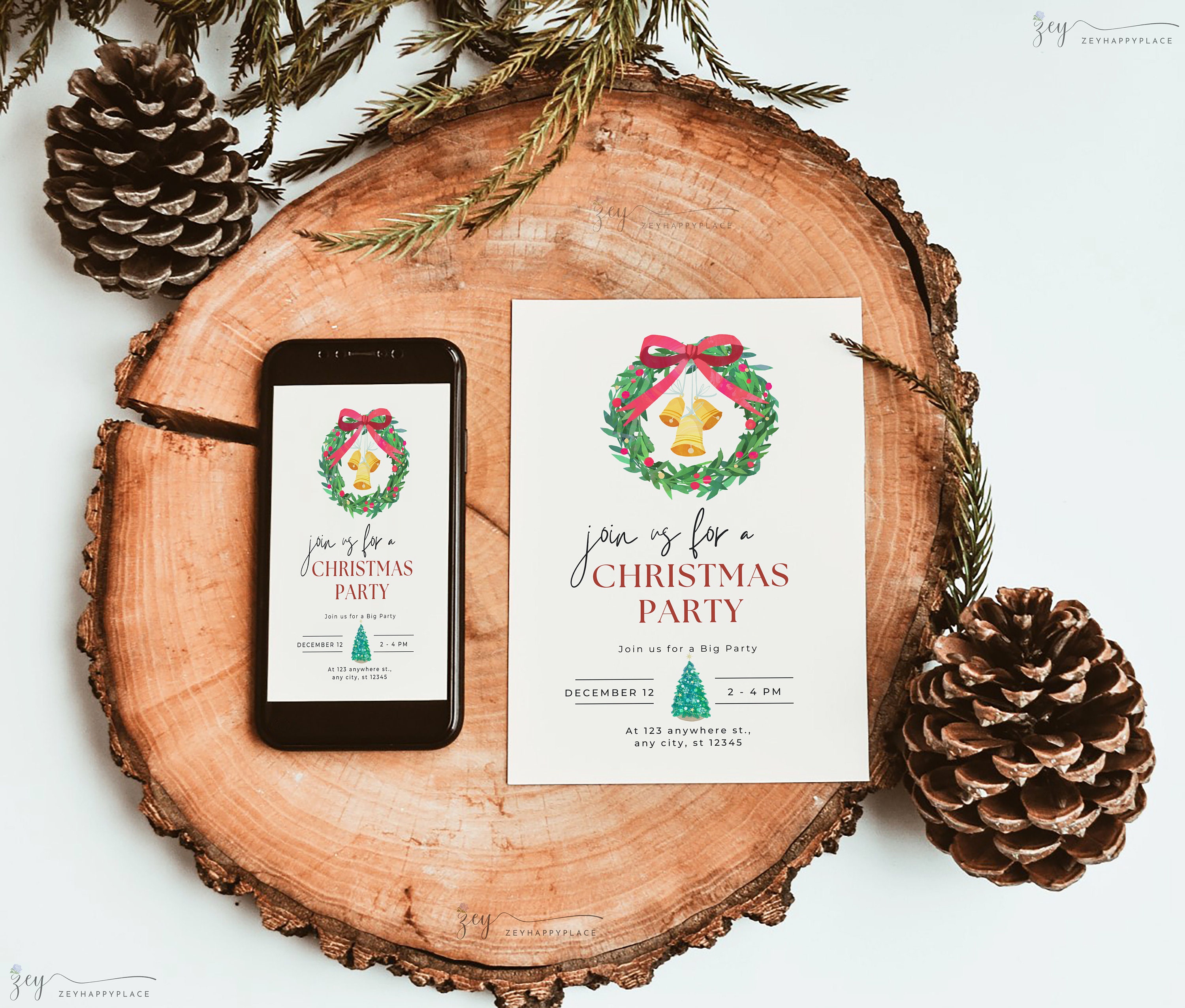 Iphone Mockup With Blank Card Invitation Mockup Wedding - Etsy