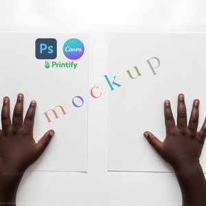 Double Coloring Page Mockup, 5x7" Coloring Pages Mockup, Canva Activity ...