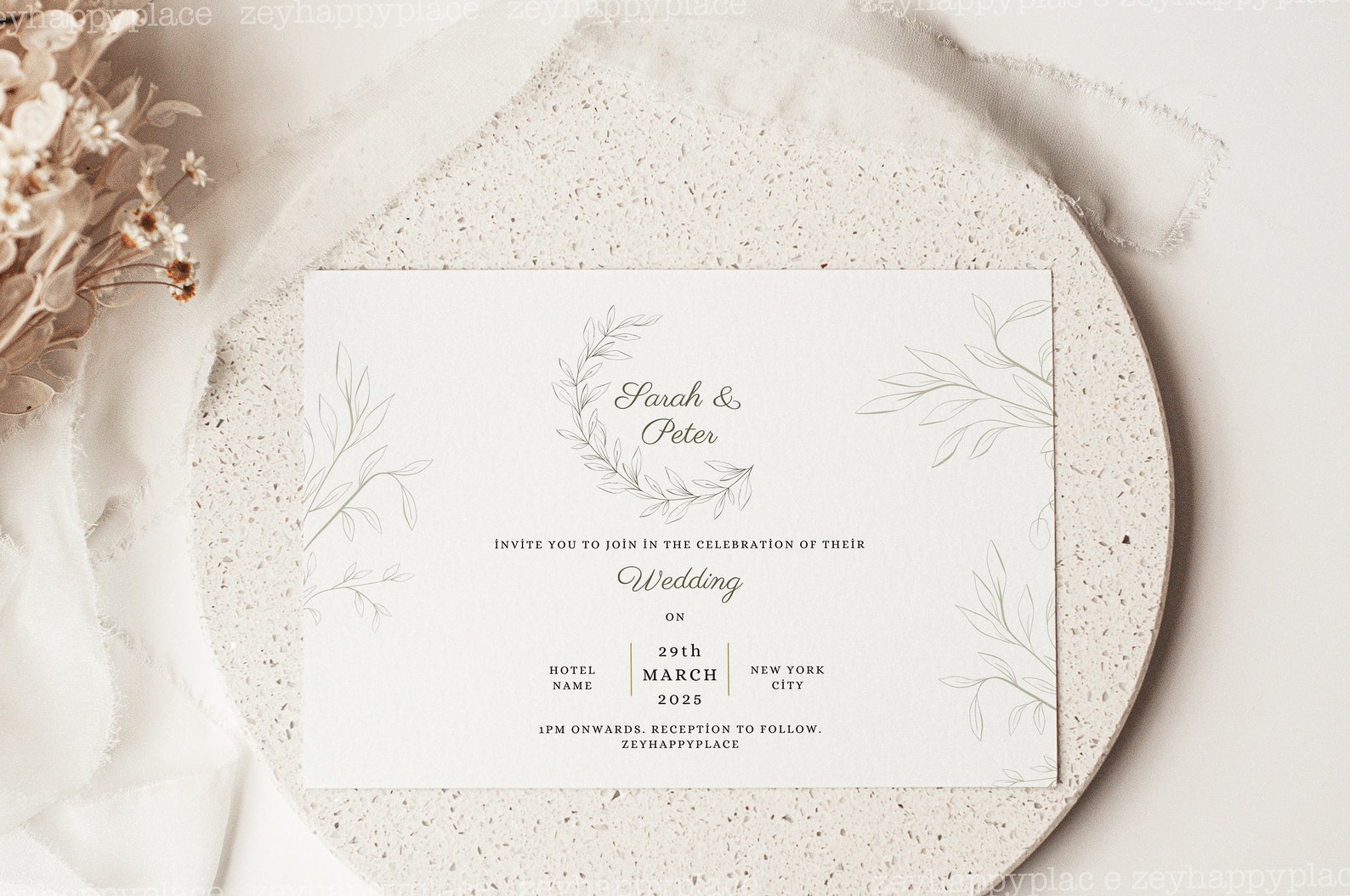 Minimalist Card Bundle, Neutral Greeting Card Mockup Bundle, Invitation ...