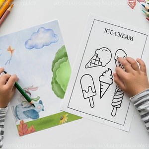 Coloring Page Mockup, 8.5 X 11" Coloring Pages Mockup, Activity Book ...