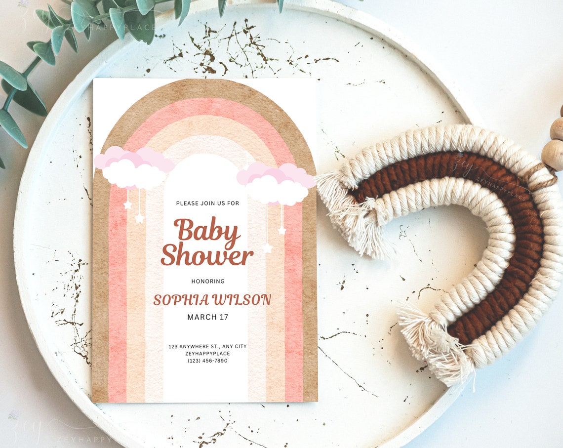 Baby Shower Mockup 5x7 Card Mockup Baby Shower Invite - Etsy