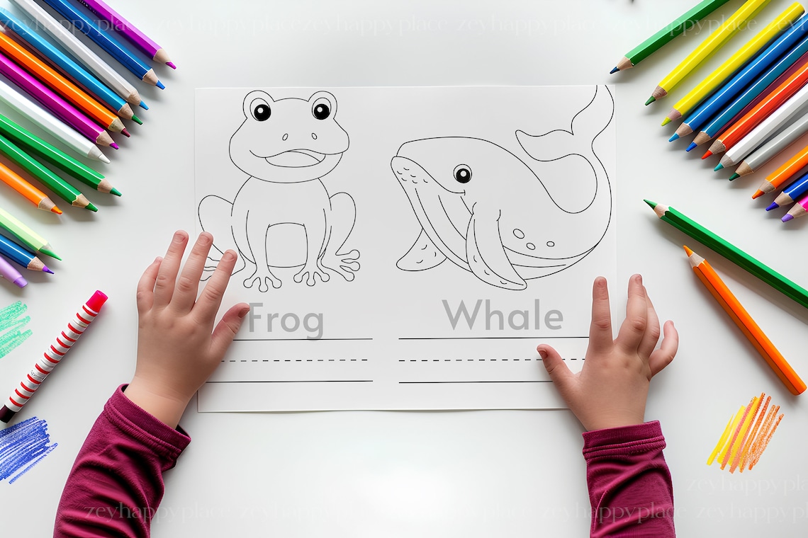 Bundle Coloring Page Mockup, 11 X 8.5" Coloring Pages Bundle, Canva ...