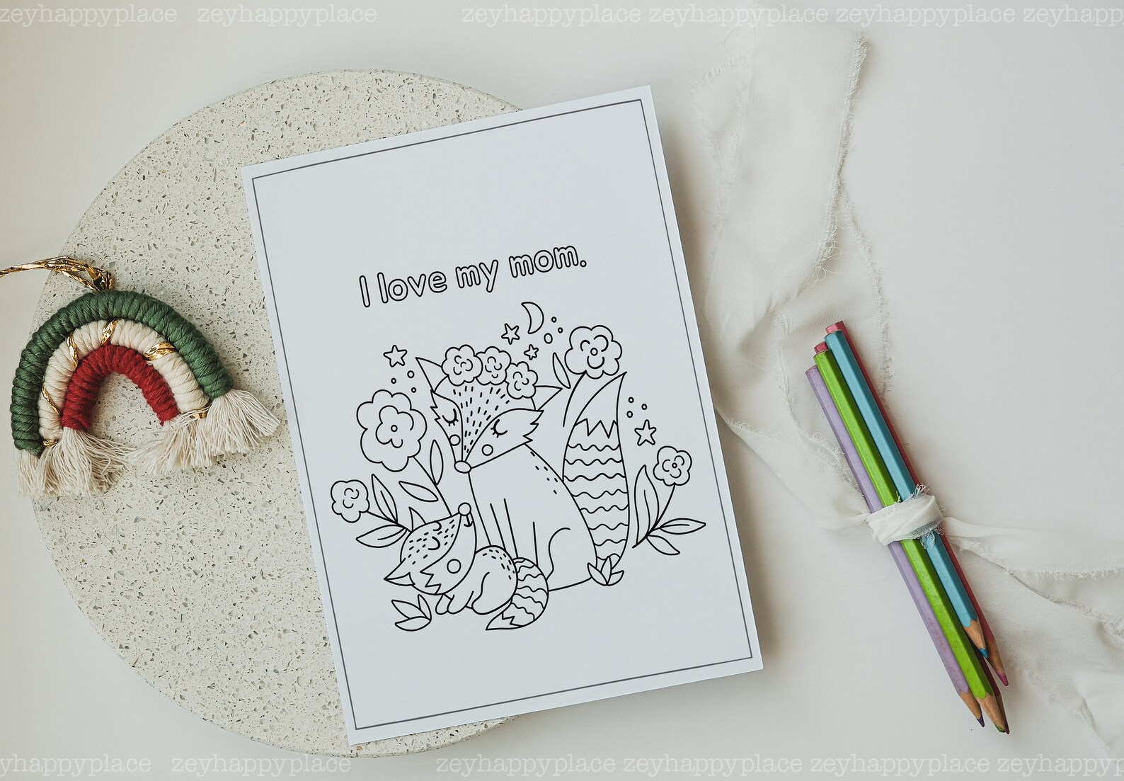 Coloring Page Mockup 8.5 X 11 Coloring Pages Mockup - Etsy